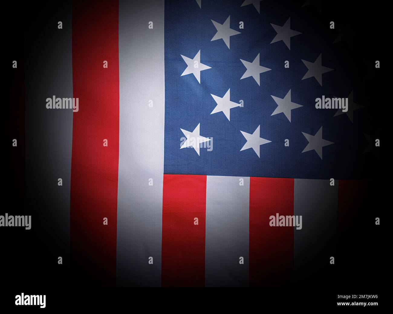 USA flag on a black background Stock Photo - Alamy