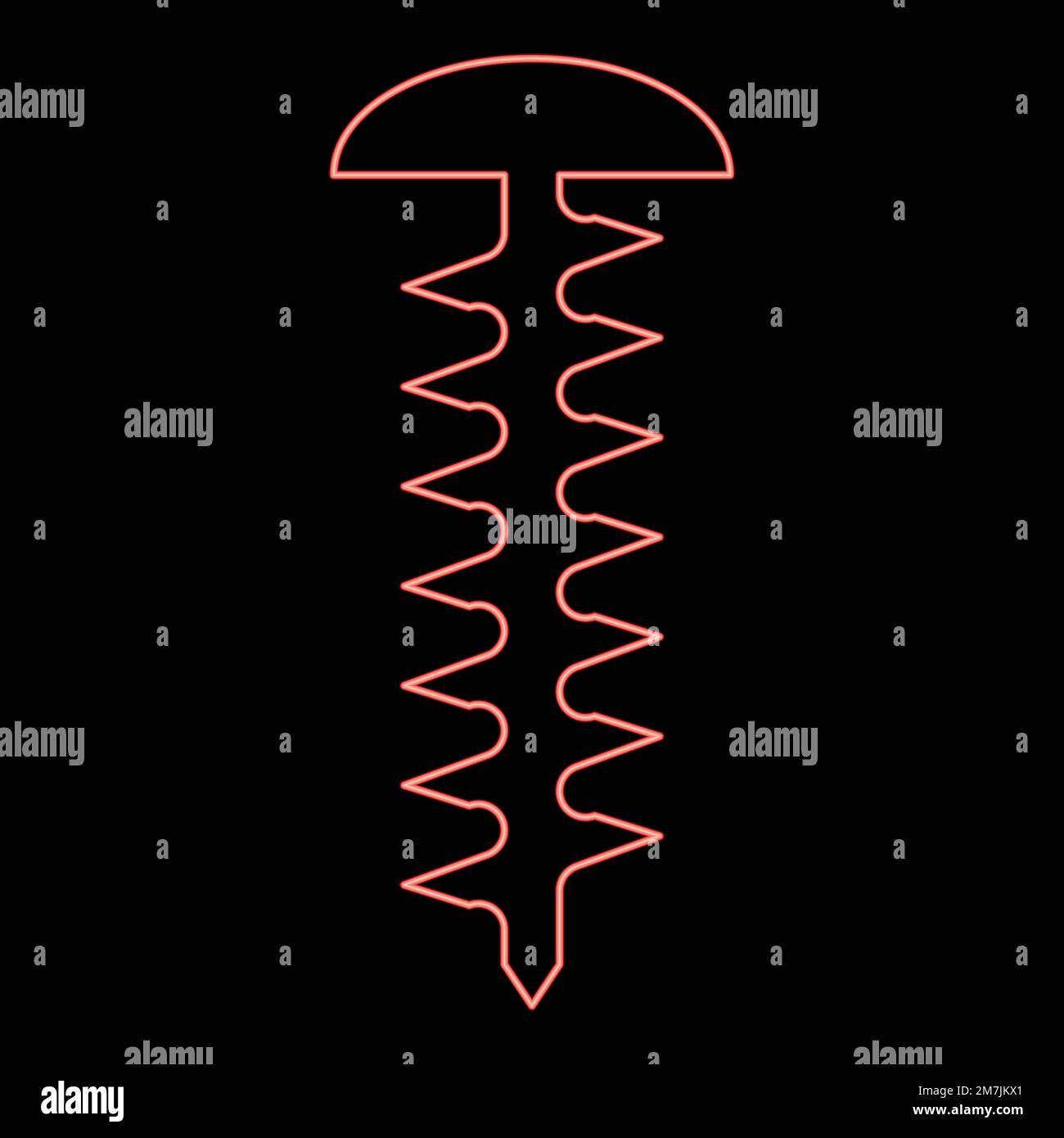 Neon round head screw Self-tapping Hardware Construction element red ...