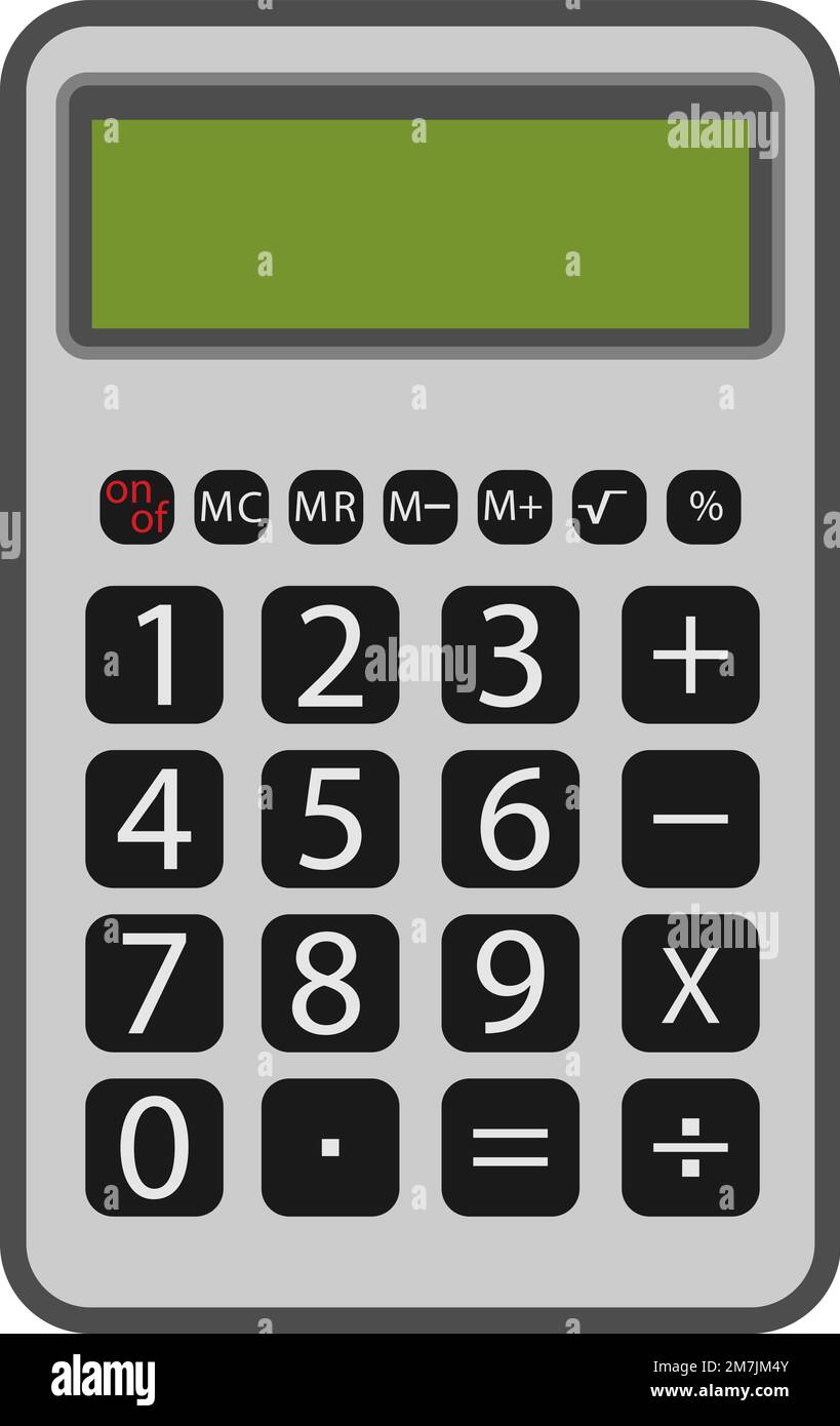 calculator isolated on white background. Vector illustration Stock ...
