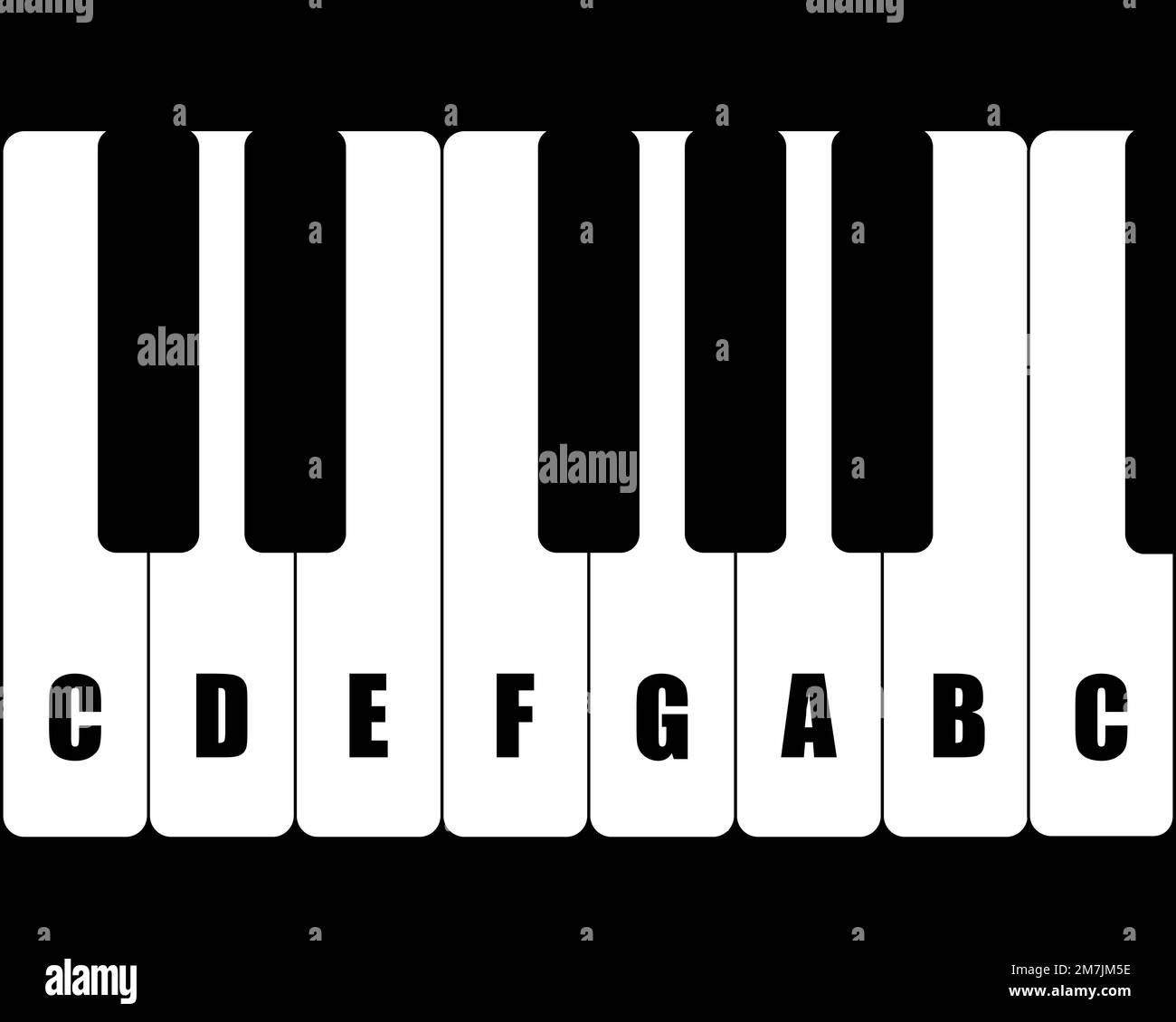 All values music tones isolated on white background. Vector ...