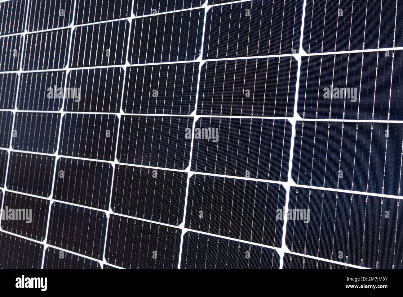 Vertical detail of a solar panel to generate electricity. Renewable ...