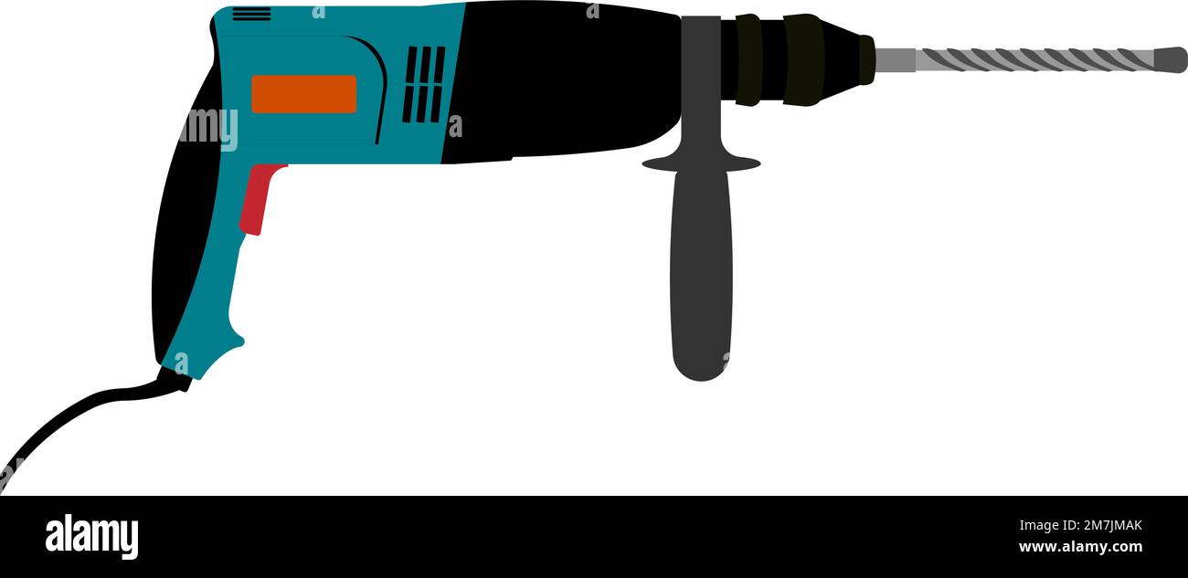 drill isolated on white background. Vector illustration Stock Vector ...