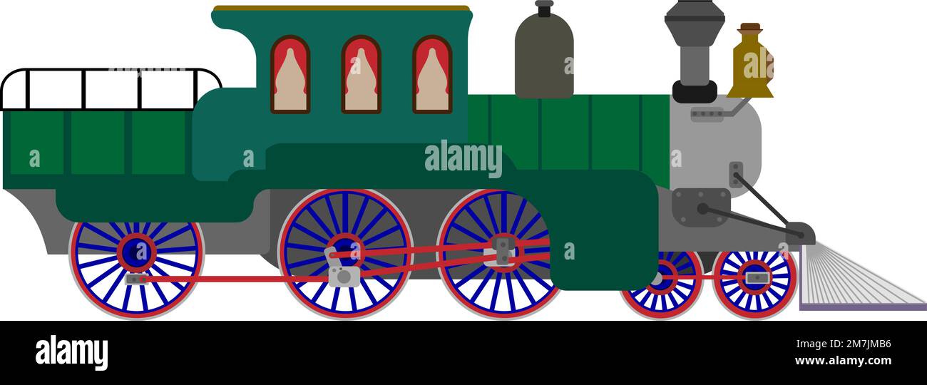 train, isolated on white background. Vector illustration Stock Vector ...