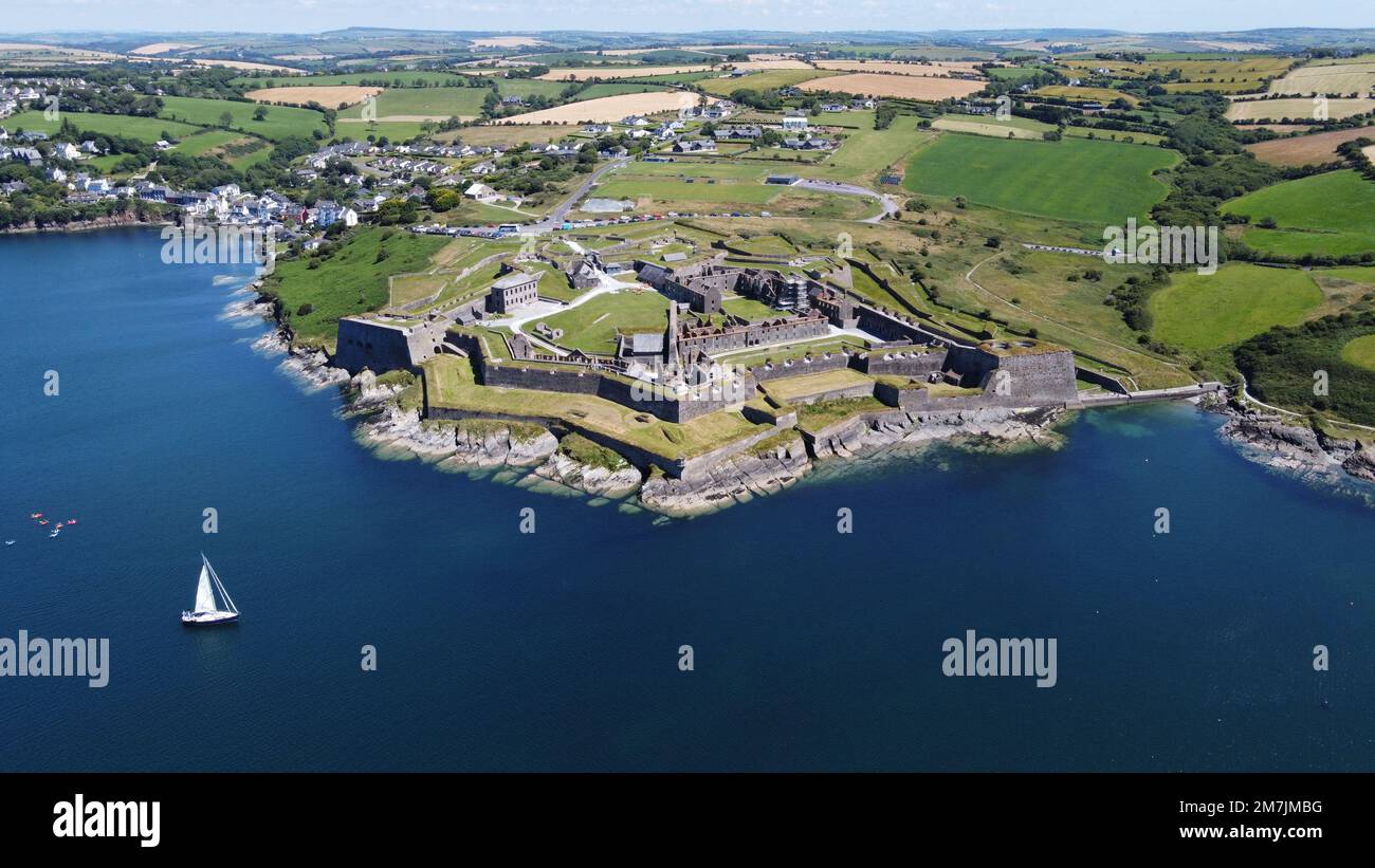 A bird's-eye view of the Charles Fort on the coastline of Ireland Stock ...