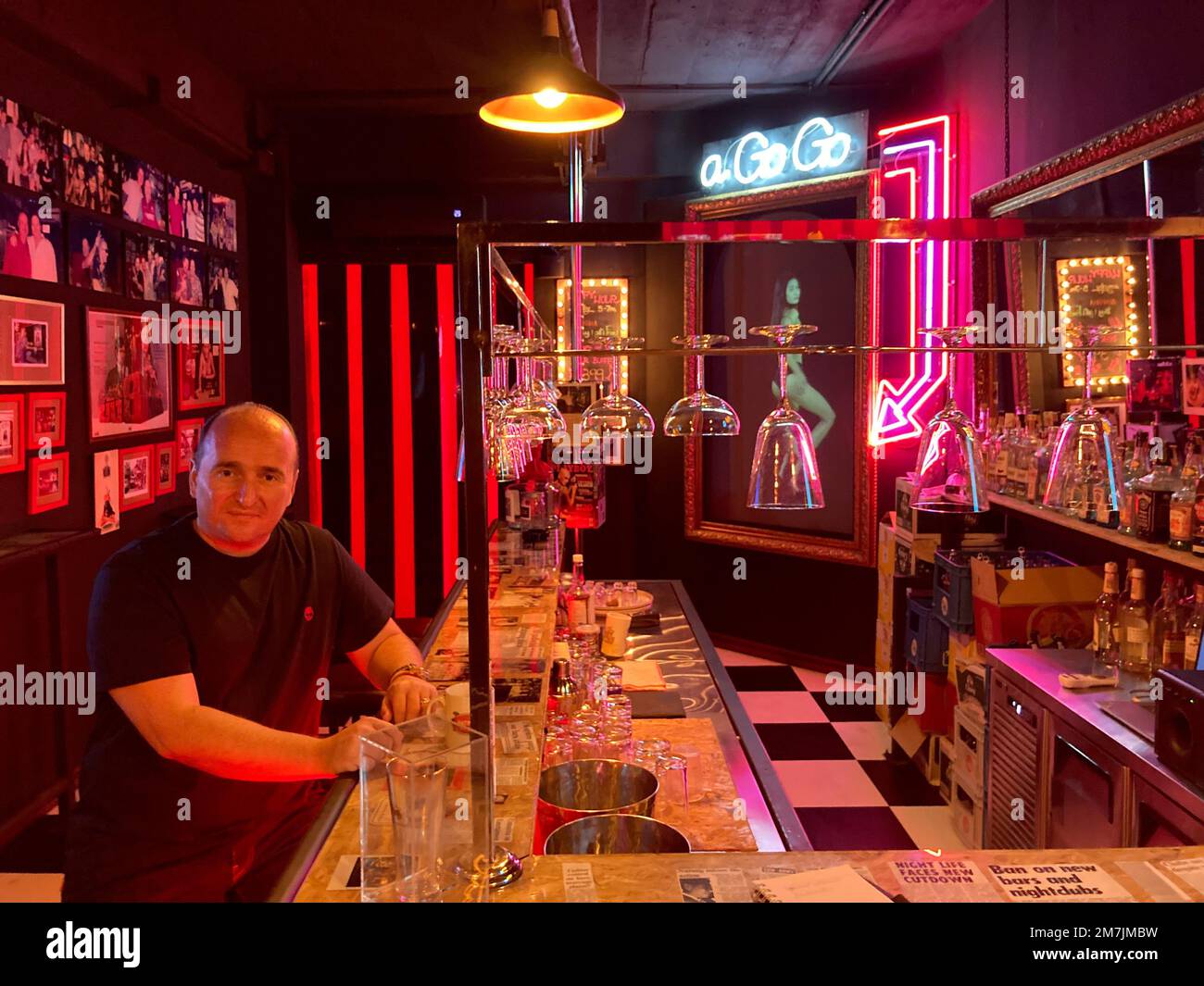 Bangkok, Thailand. 22nd Feb, 2022. Michael Messner in a replica of the ...