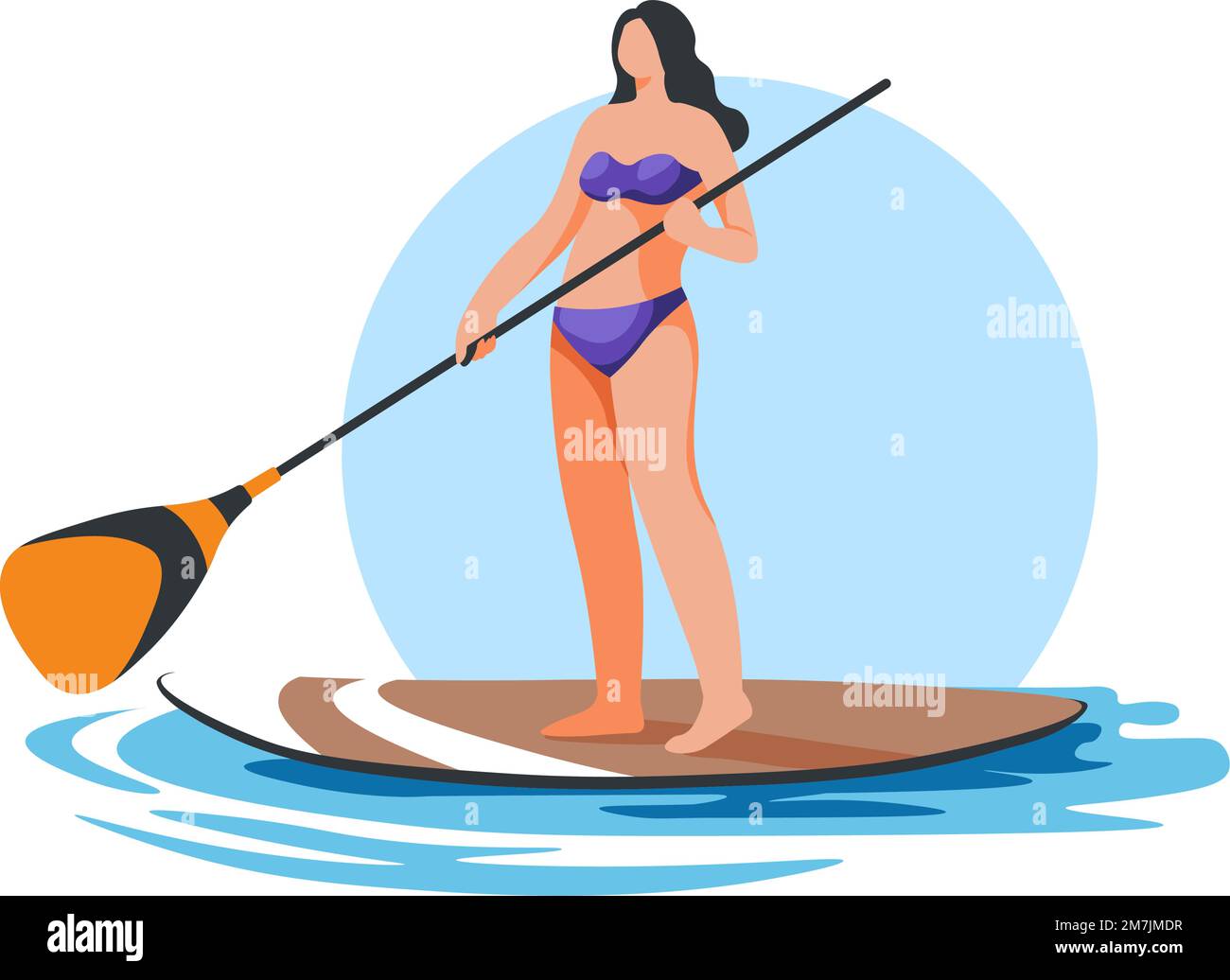 Stand up paddleboard Stock Vector Images - Alamy