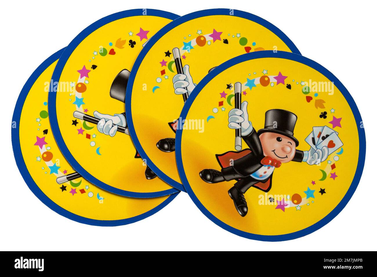 Marvins Magic cards from box of 7 Marvin's mini magic tricks isolated ...