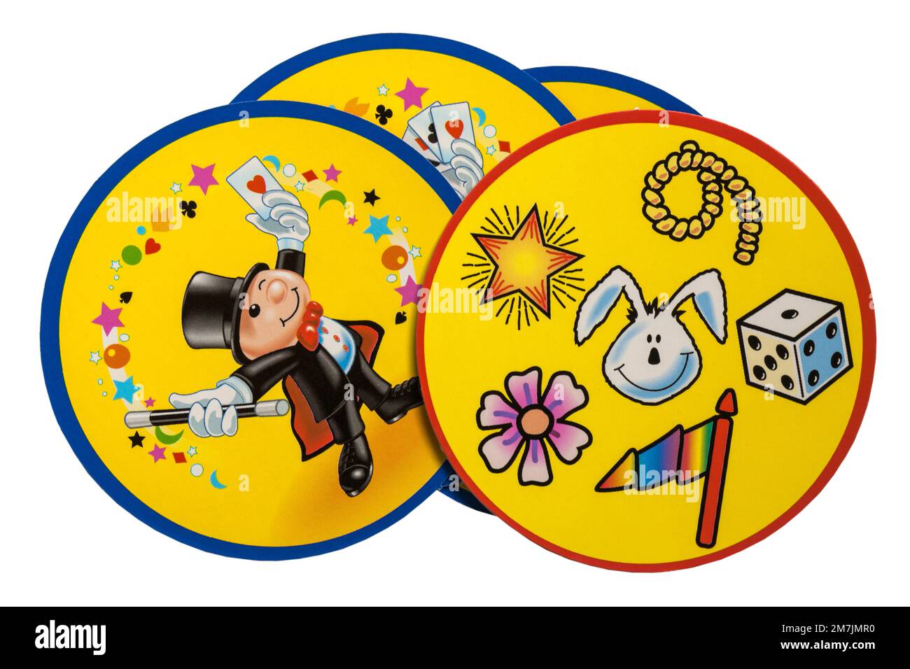 Marvins Magic cards from box of 7 Marvin's mini magic tricks isolated ...