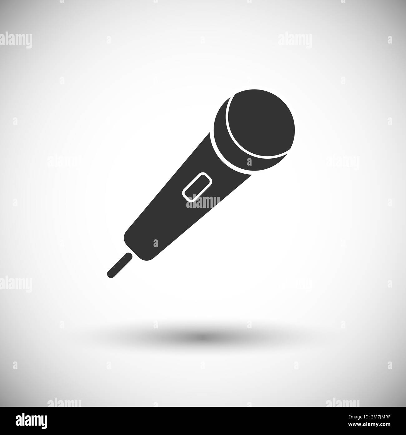 Microphone vector icon isolated on white background. Vector ...