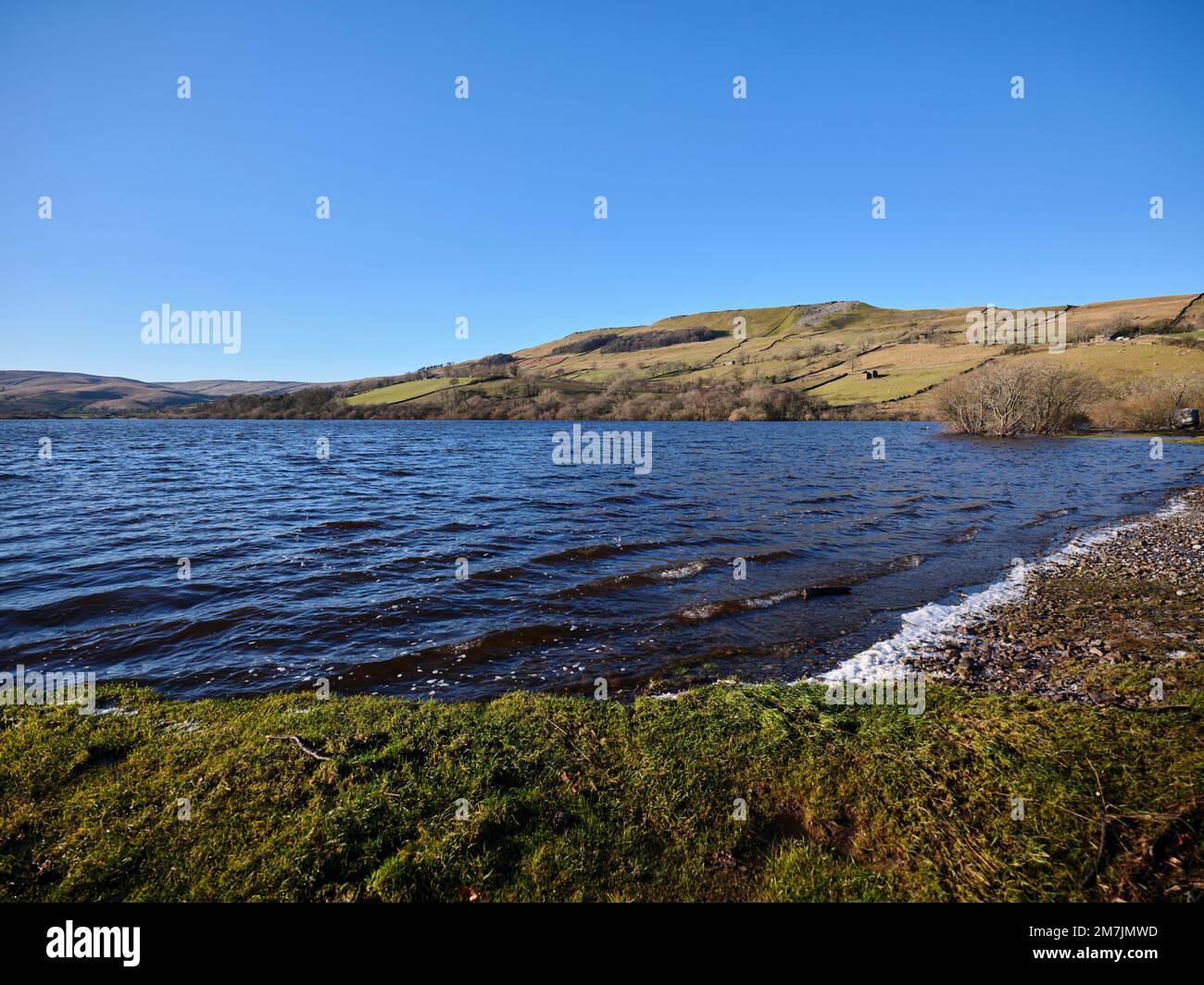 From the northern shore of Semerwater, looking north west towards Green ...