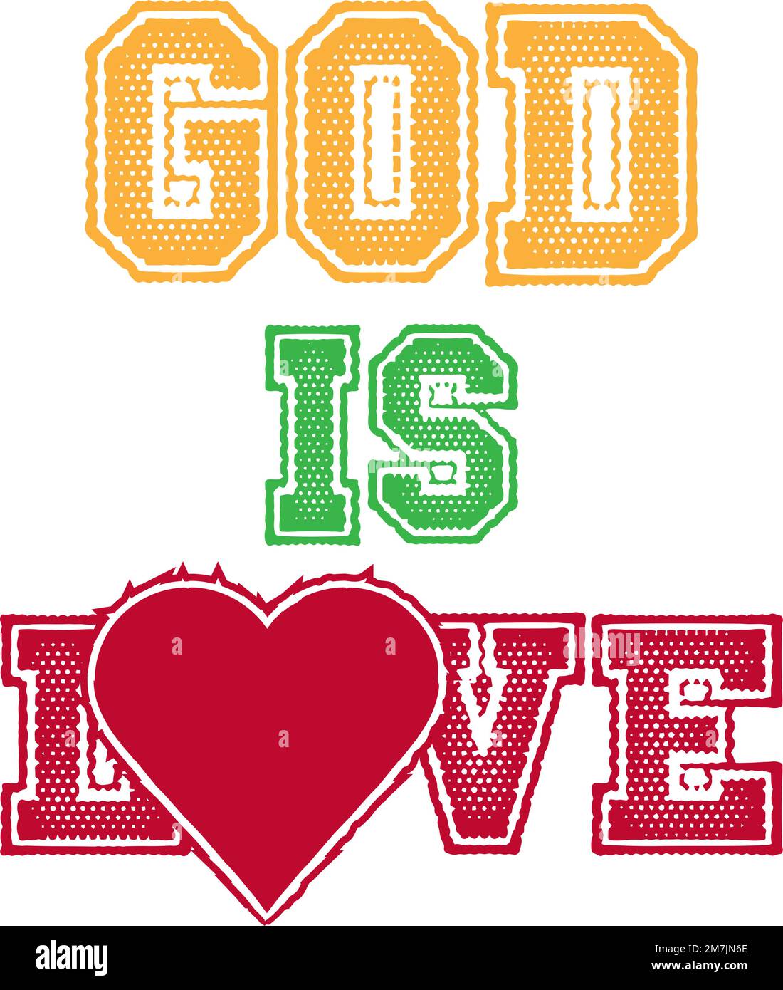God is Love isolated on white background. Vector illustration. Eps 10 ...