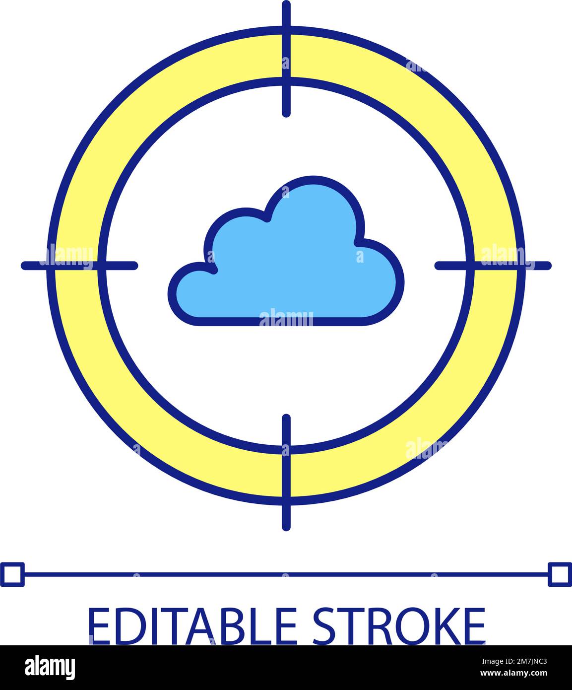 Focus on cloud RGB color icon Stock Vector Image & Art - Alamy