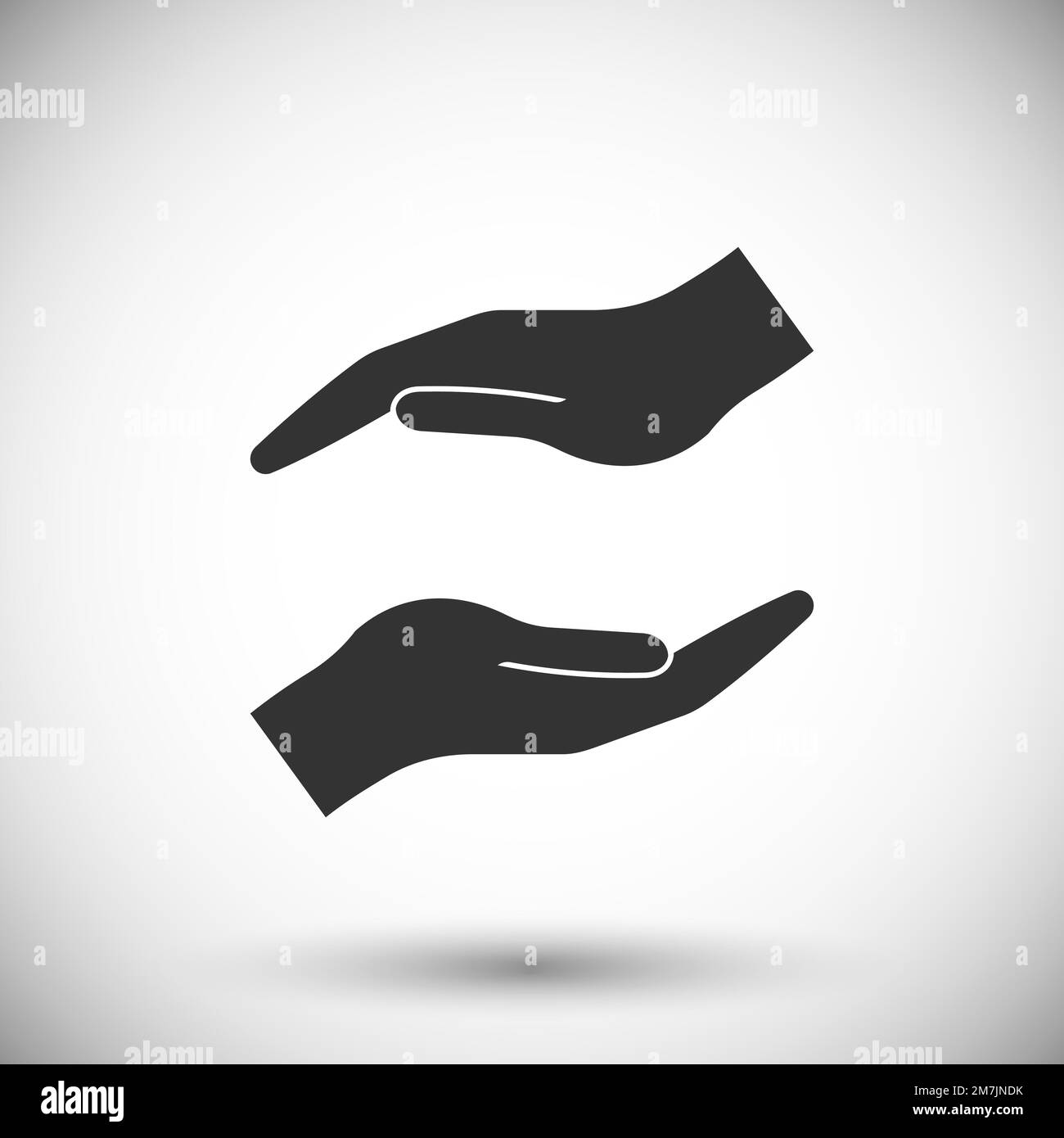 protecting hands icon isolated on white background. Vector illustration ...