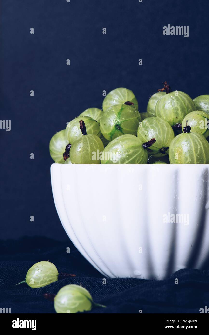 Gooseberry Harvest, a crop of ripe gooseberries. Fresh gooseberries ...