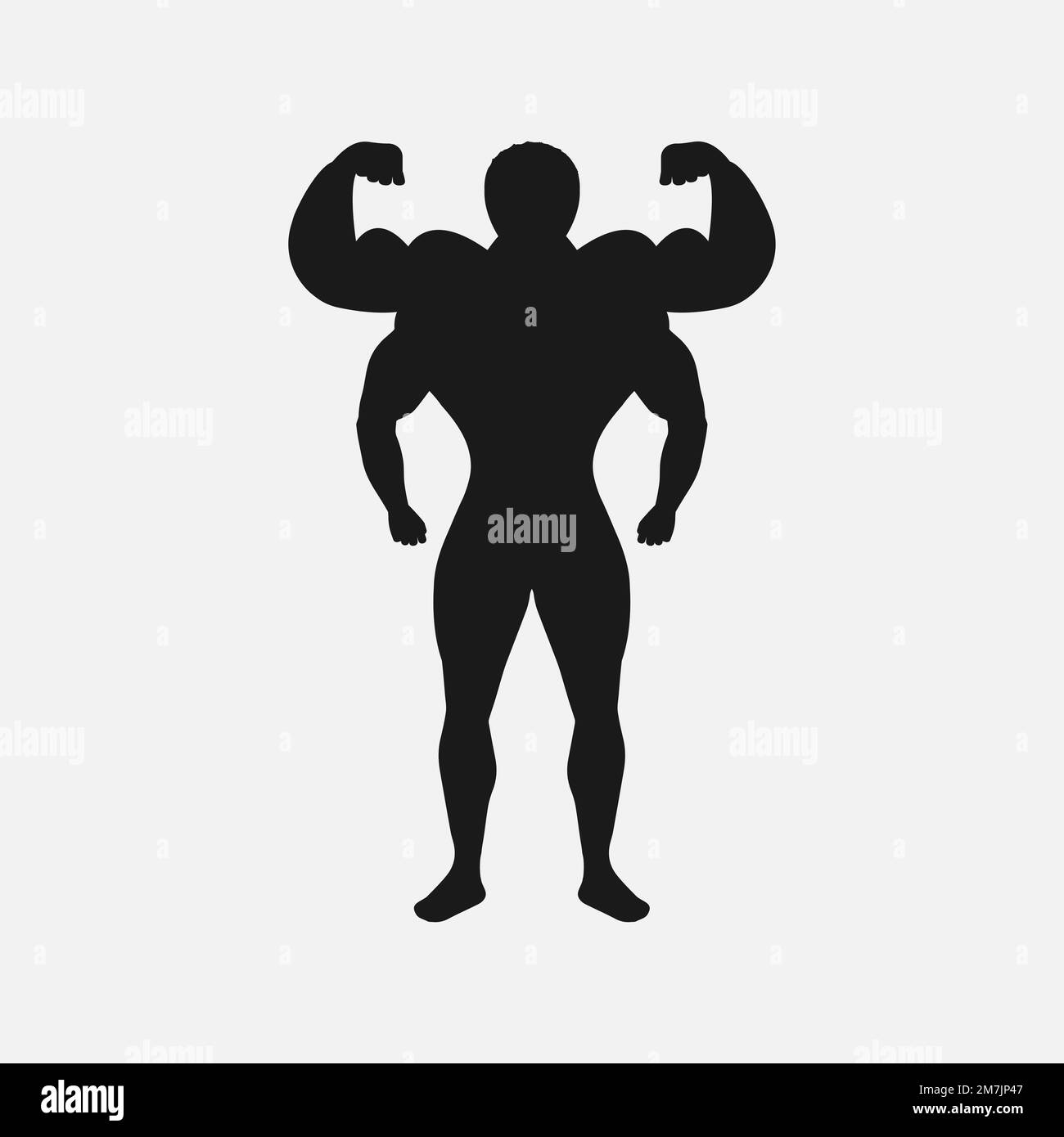 bodybuilder mutant isolated on white background. Vector illustration ...