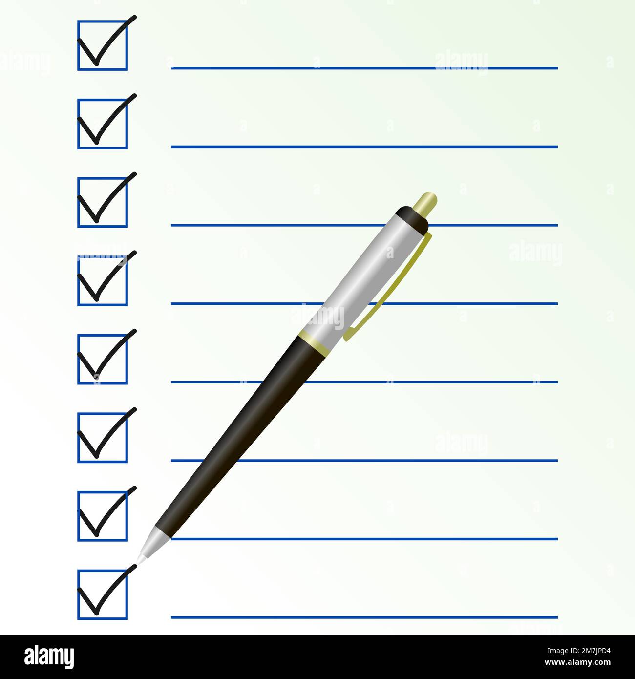 Checklist option vector business hi-res stock photography and images ...