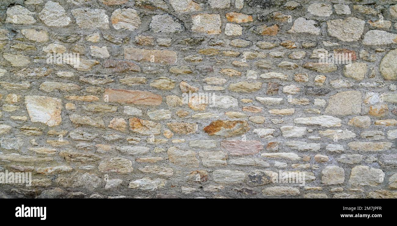 Stone old wall vintage texture background panoramic header brick siding ...