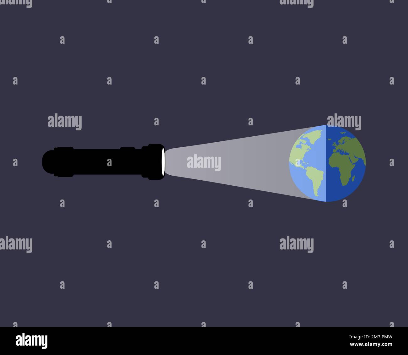 Flashlight globe Stock Vector Images - Alamy