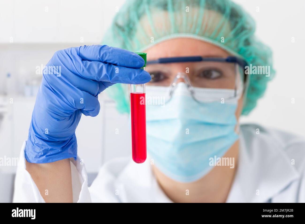 Shot of a female scientist conducting medical research in a laboratory ...