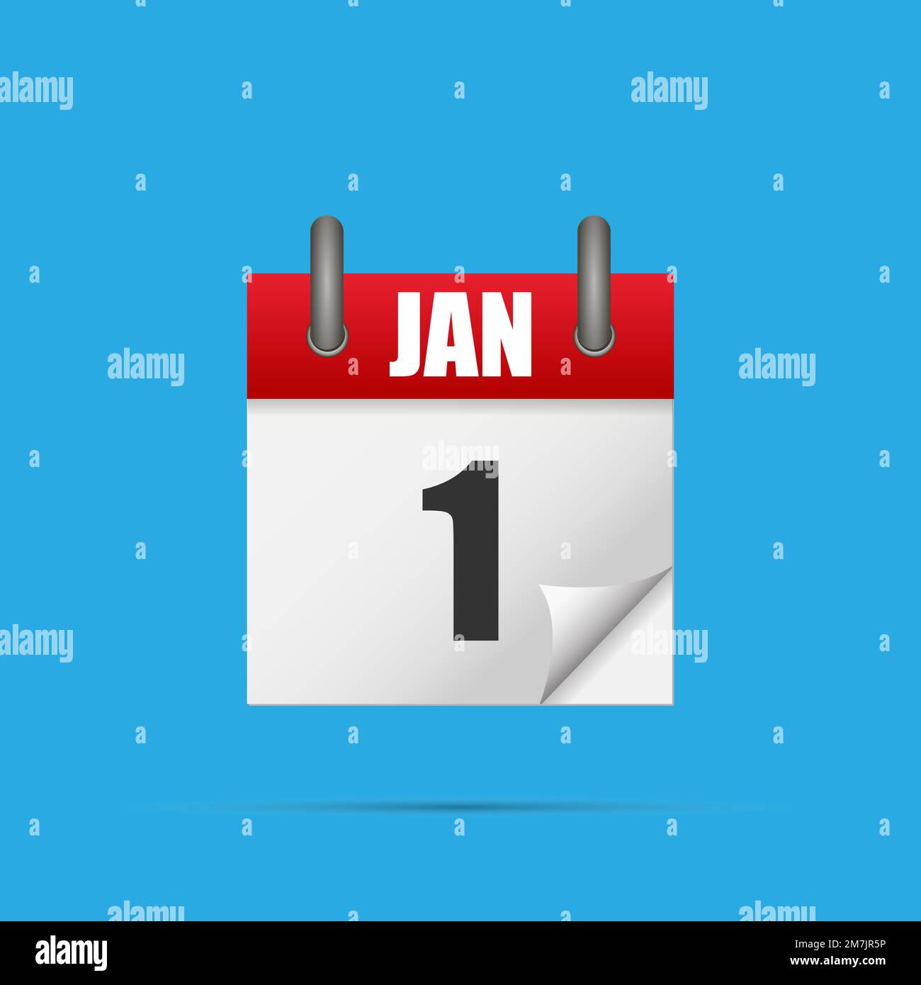 New year. Calendar Date - january 1st. Calendar icon Vector ...