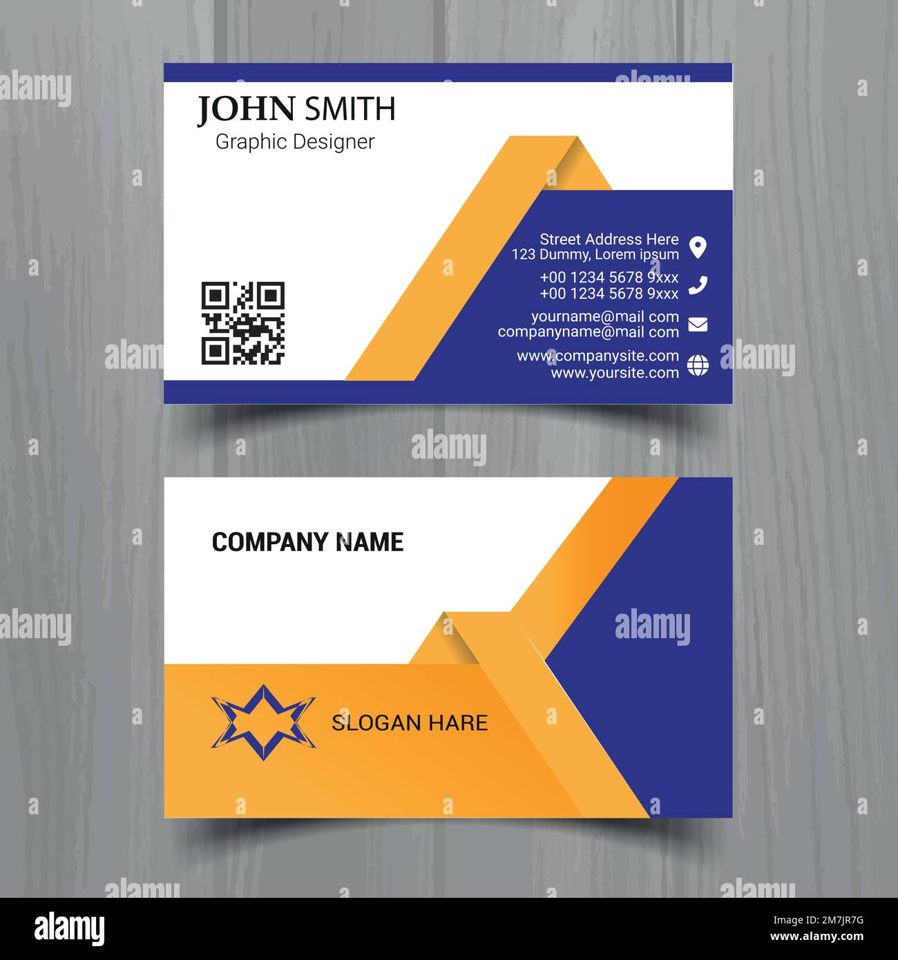 Graphic Designer Visiting Cards Design Vectors
