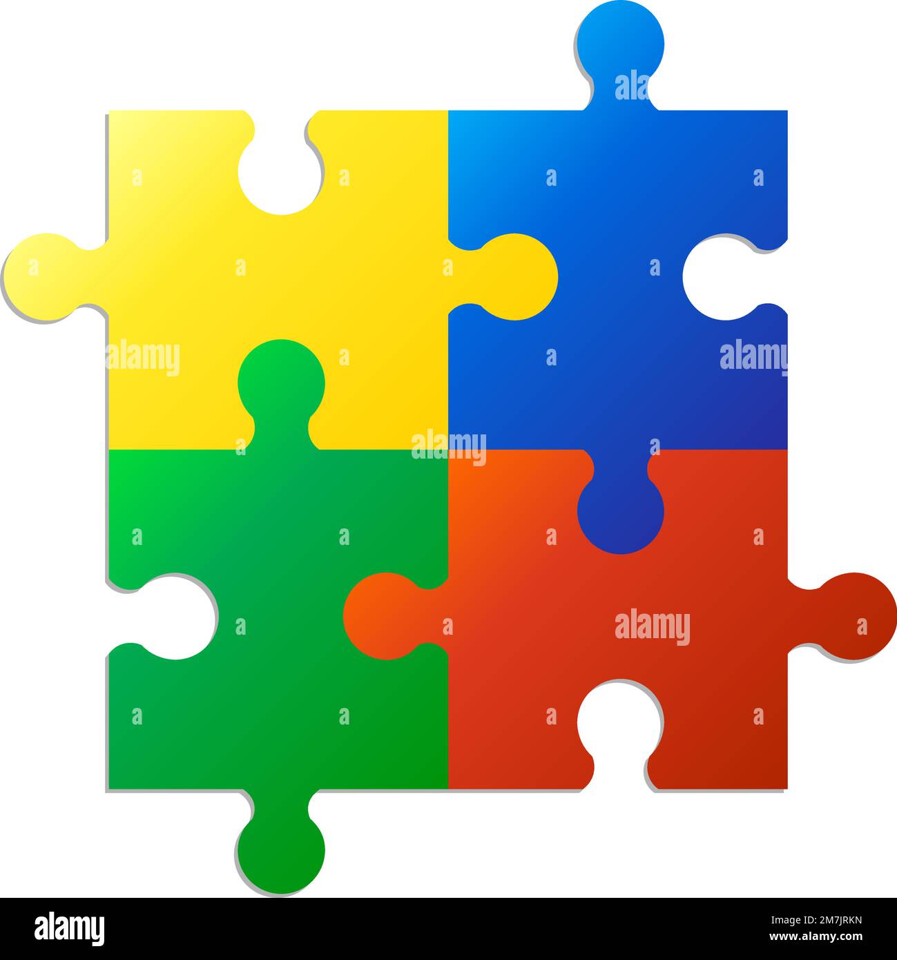 4 Puzzle Pieces Template
