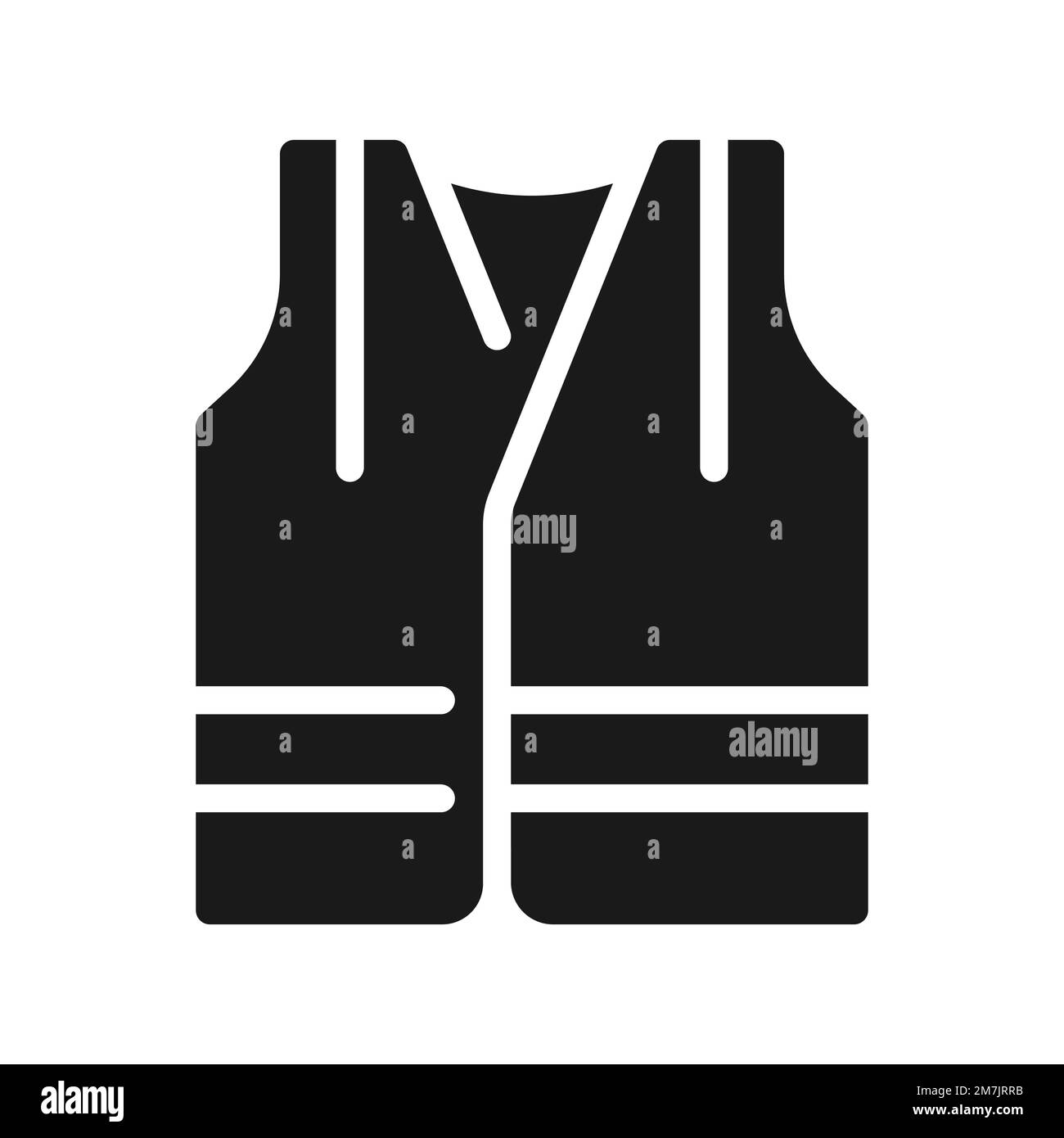 Reflective vest black glyph icon Stock Vector Image & Art - Alamy