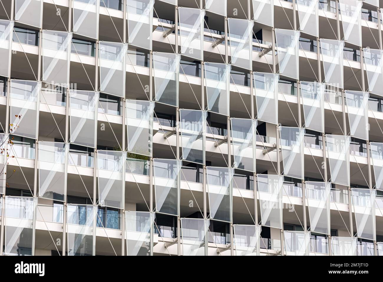 Pattern Made of Windows on a Modern Building in Milan, Italy Stock ...