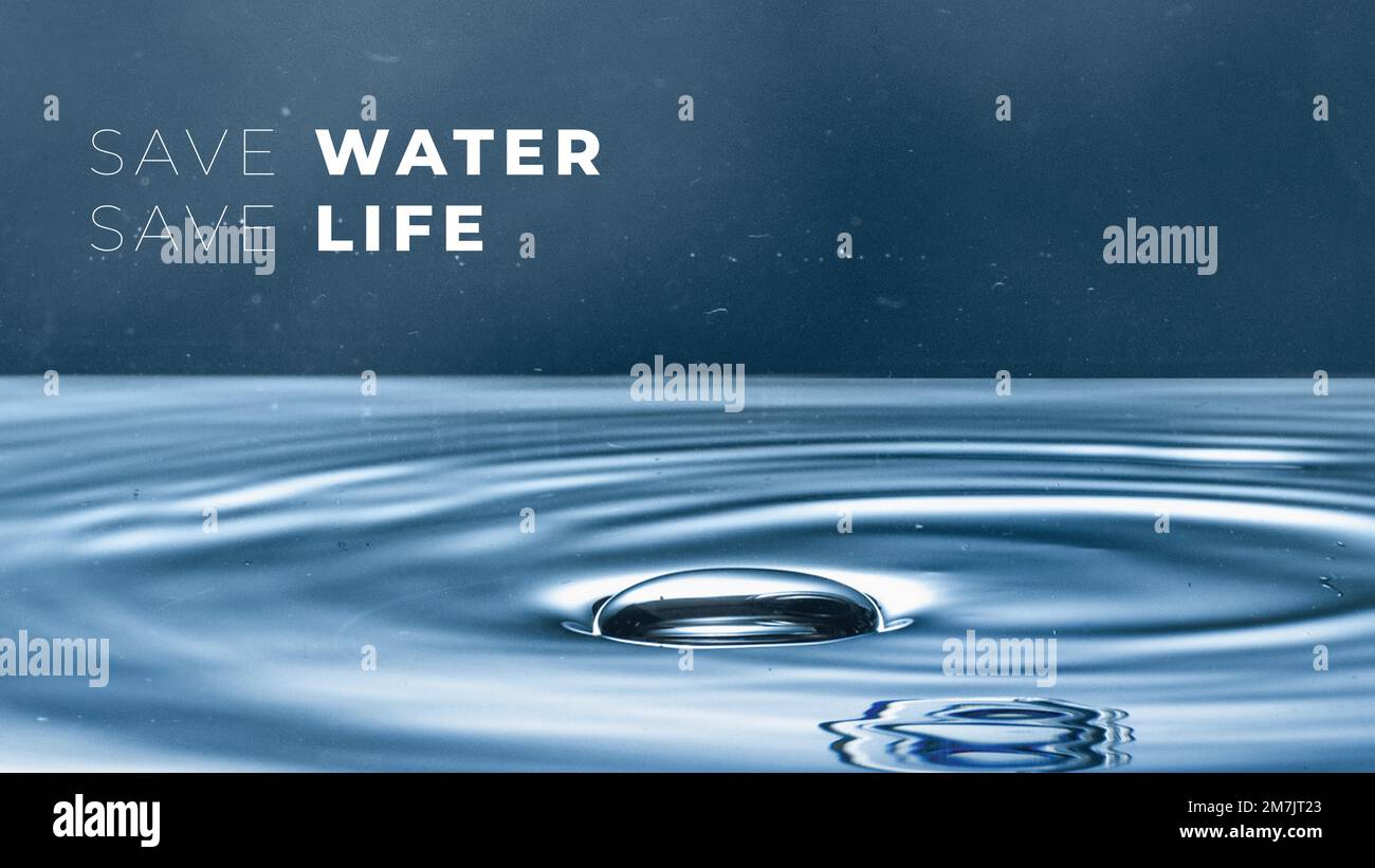 Save water save life template vector for world environment day campaign ...