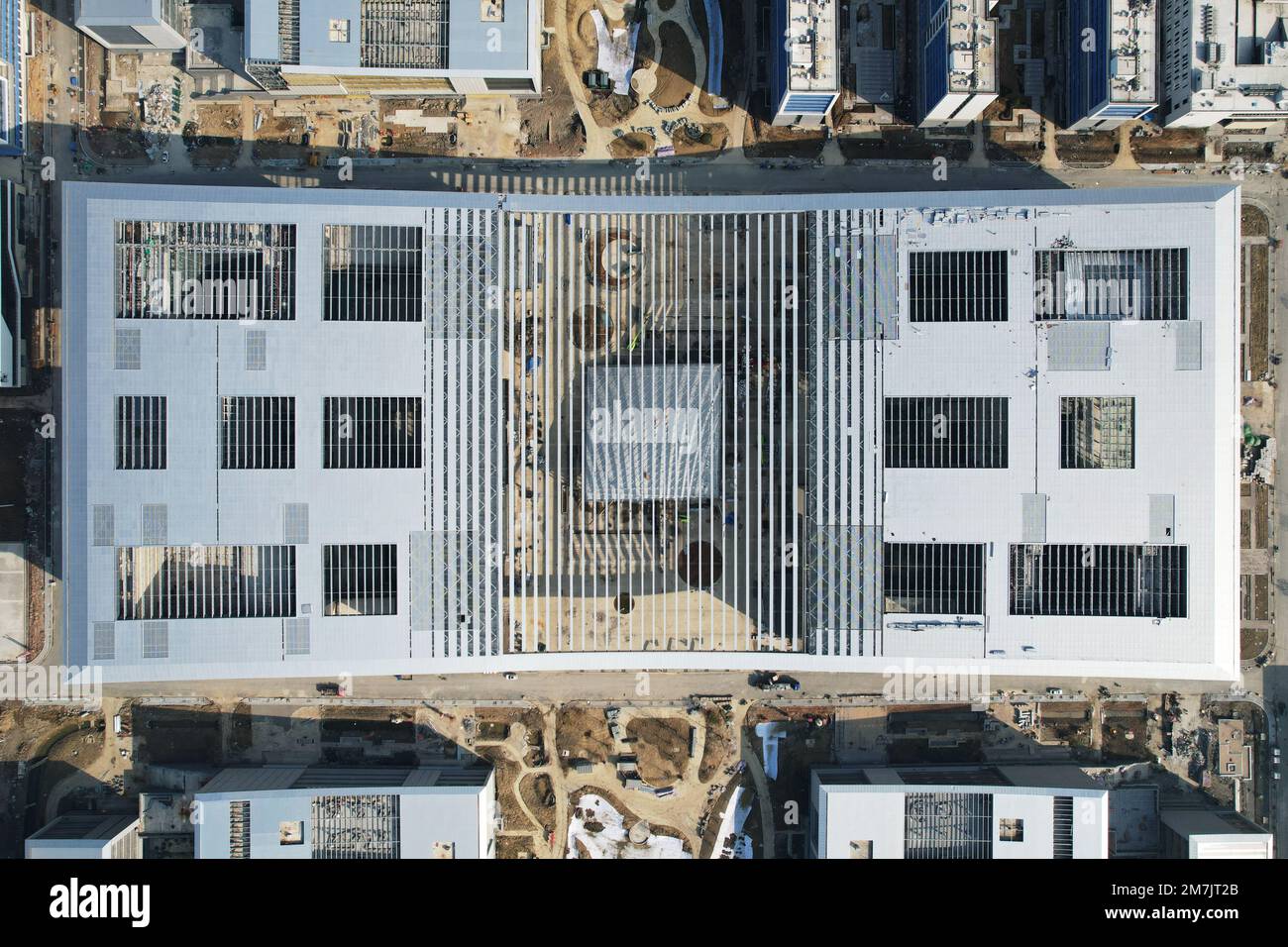 HANGZHOU, CHINA - JANUARY 10, 2023 - An aerial view shows the ...