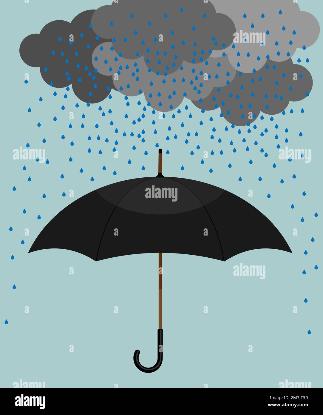 Cartoon background falling rain dark hi-res stock photography and ...