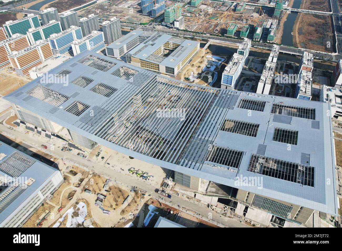 HANGZHOU, CHINA - JANUARY 10, 2023 - An aerial view shows the ...