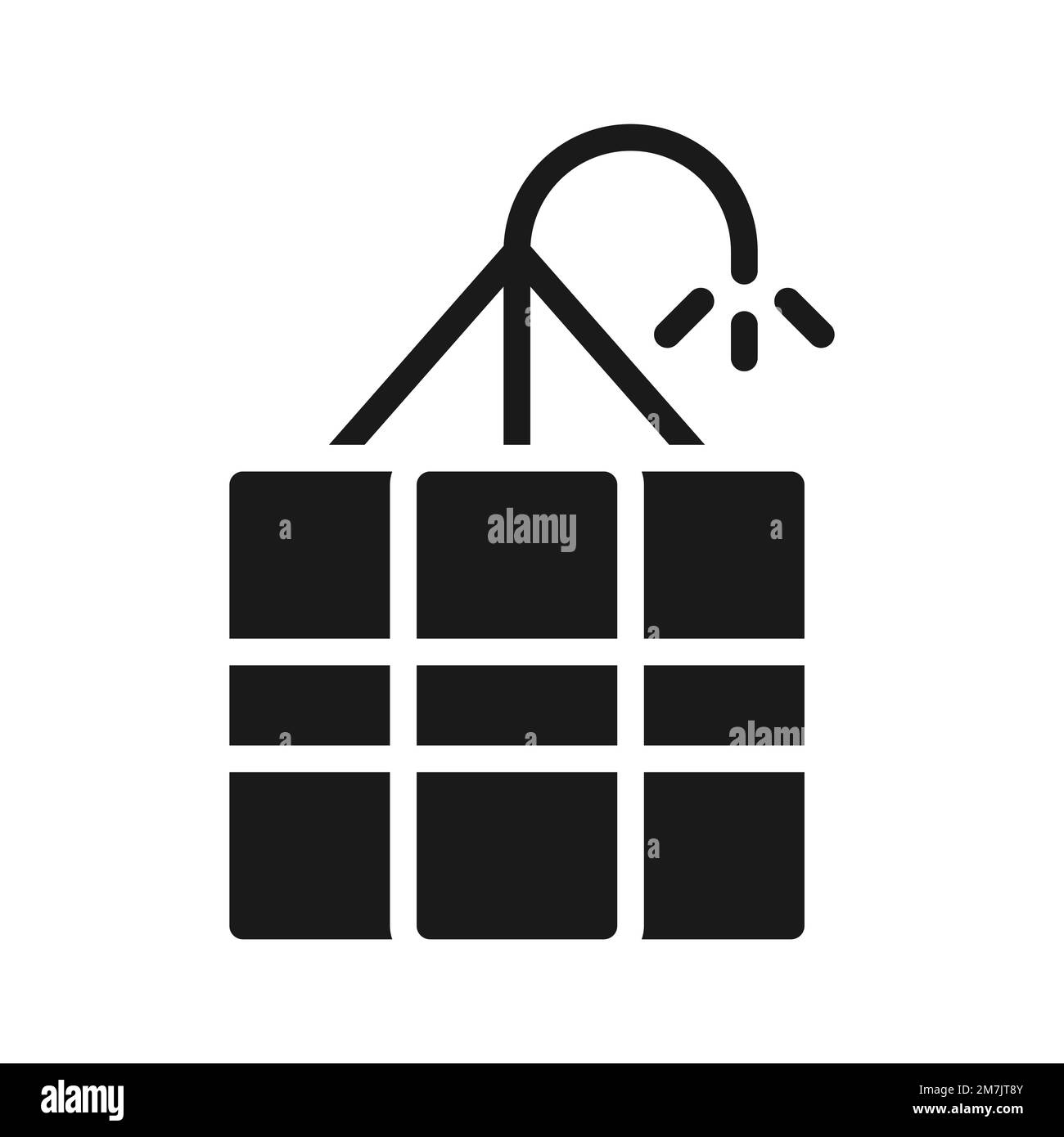 Coal blasting black glyph icon Stock Vector Image & Art - Alamy