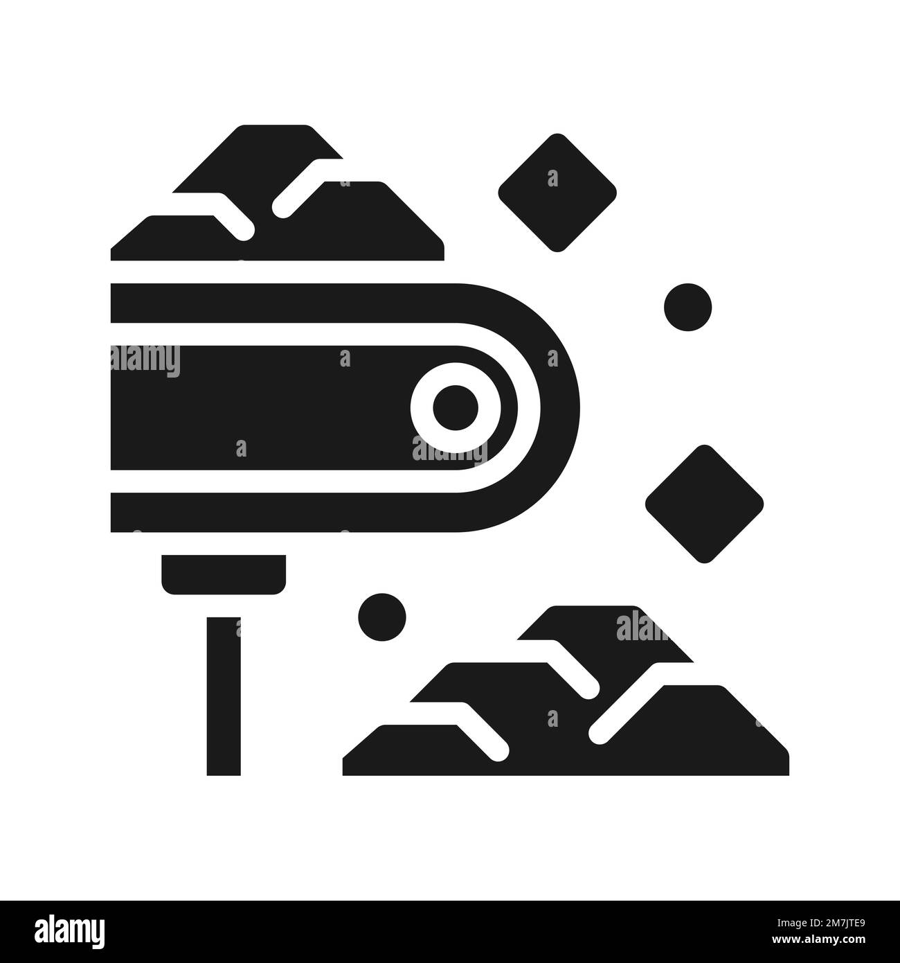 Conveyor black glyph icon Stock Vector Image & Art - Alamy