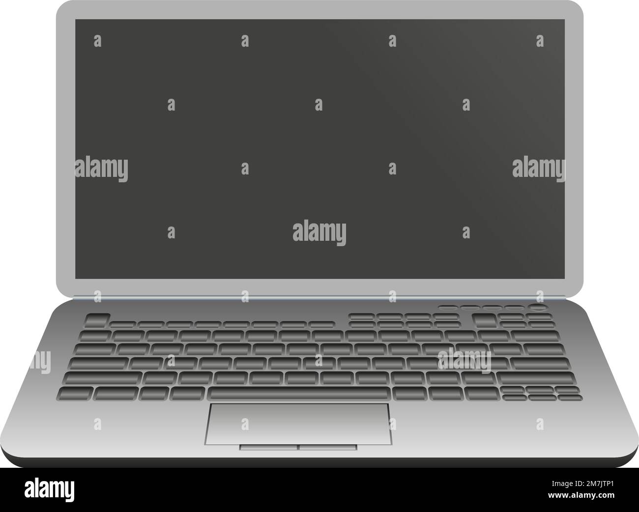 Laptop isolated on white background. Vector illustration. Eps 10 Stock ...