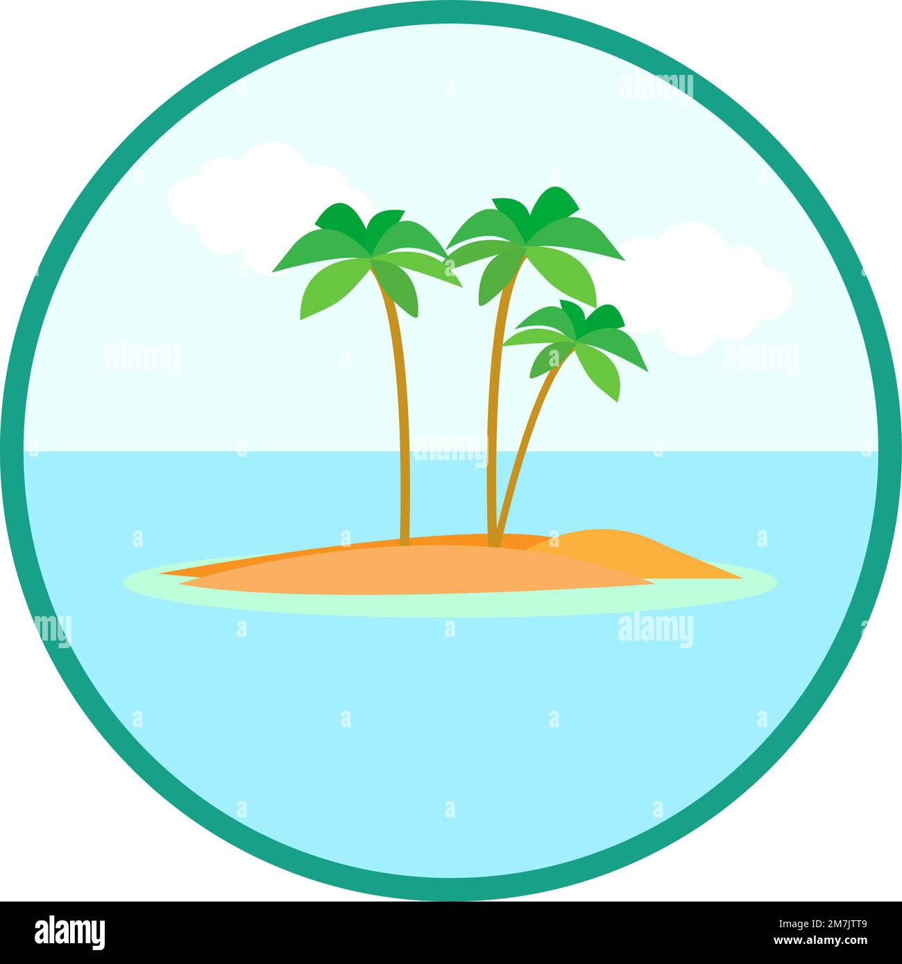 Island icon isolated on white background. Vector illustration. Eps 10 ...
