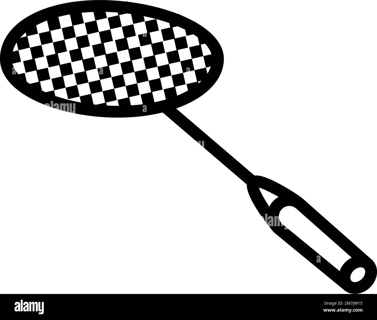 racket professional badminton line icon vector illustration Stock ...