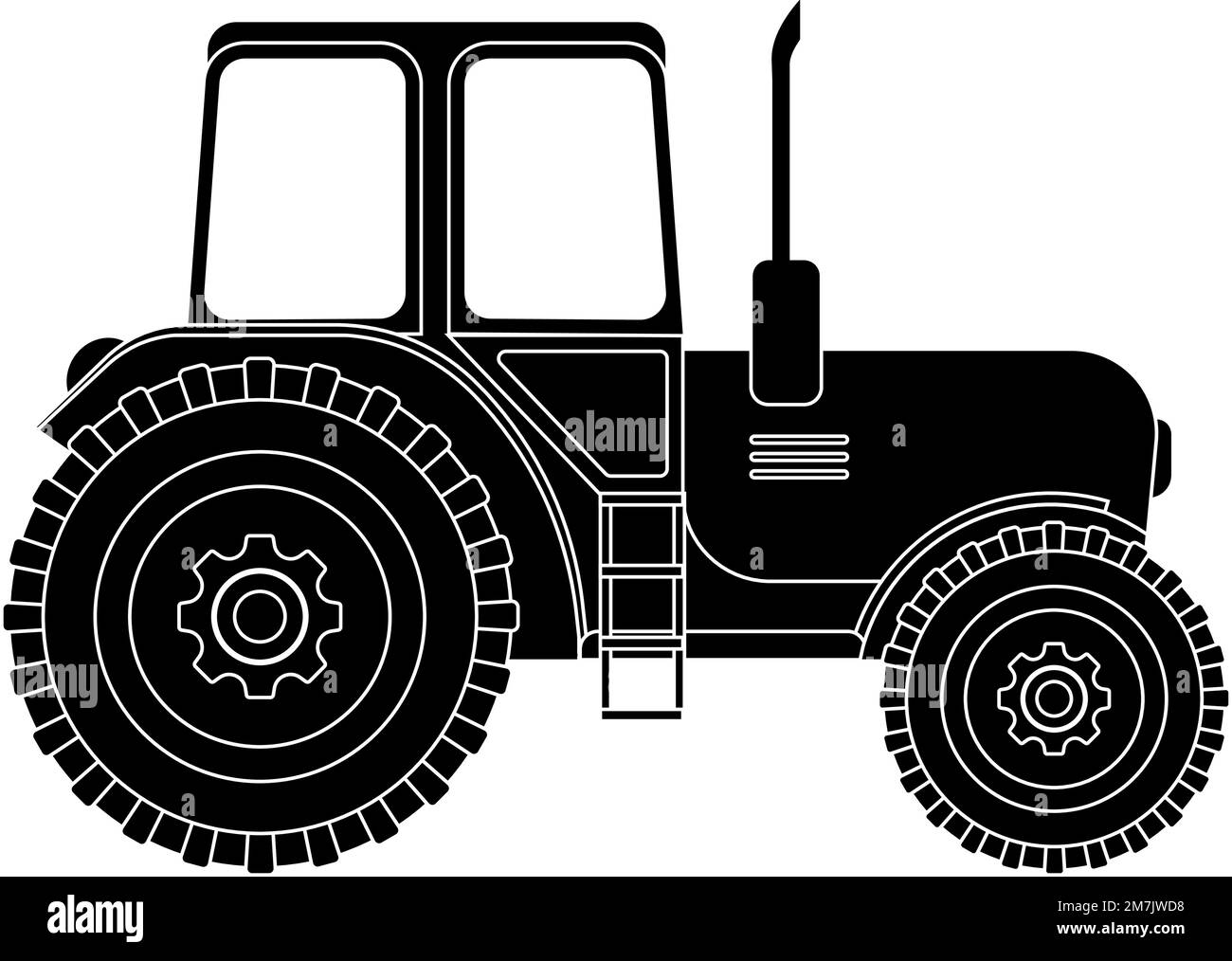 tractor isolated on white background. Vector illustration. Eps 10 Stock ...