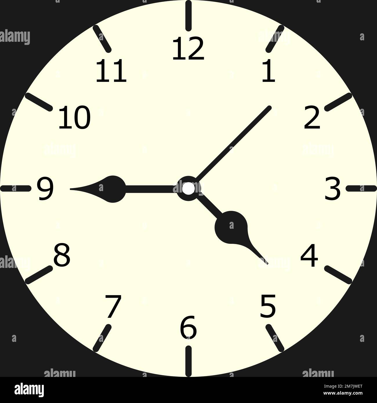 Vector outline round clock hi-res stock photography and images - Alamy