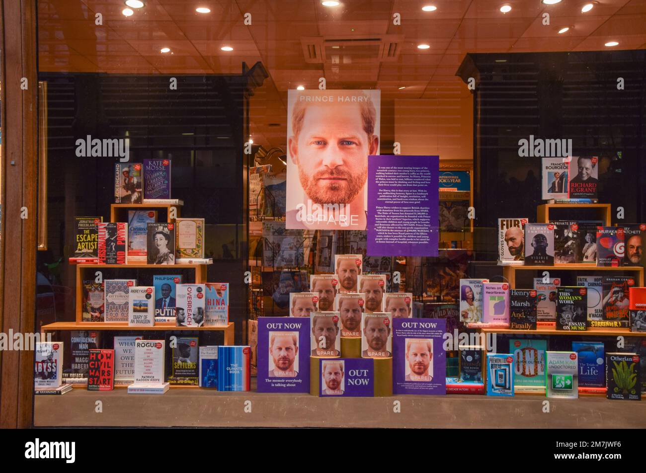 London, England, UK. 10th Jan, 2023. A bookstore in Central London ...