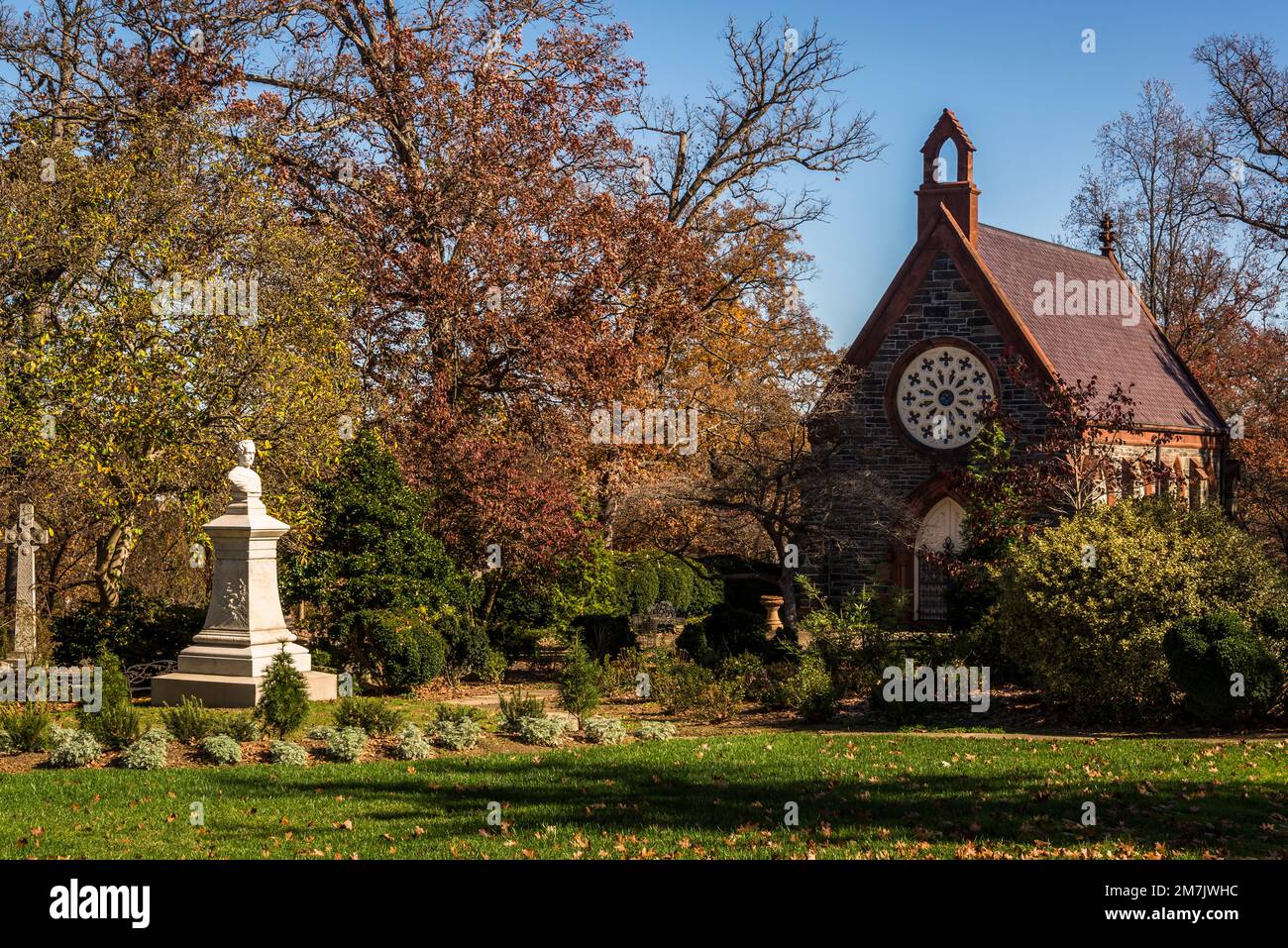 Oak Hill Cemetery Chapel, a Gothic Revival church in Oak Hill Cemetery ...