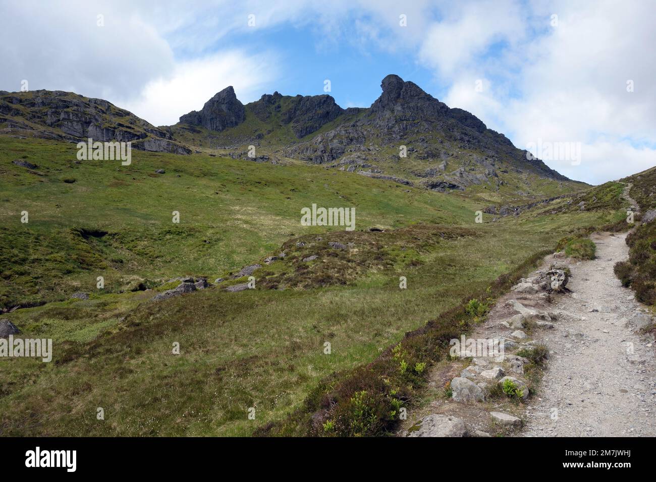 The Scottish Mountain Range Corbett 'The Cobbler' (Ben Arthur) from the Path from Arrochar in ...