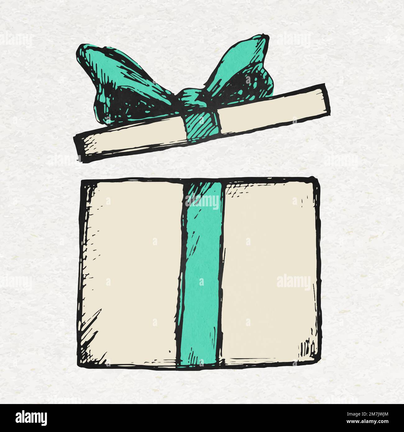 Birthday gift box sticker vector in colorful vintage style Stock Vector ...