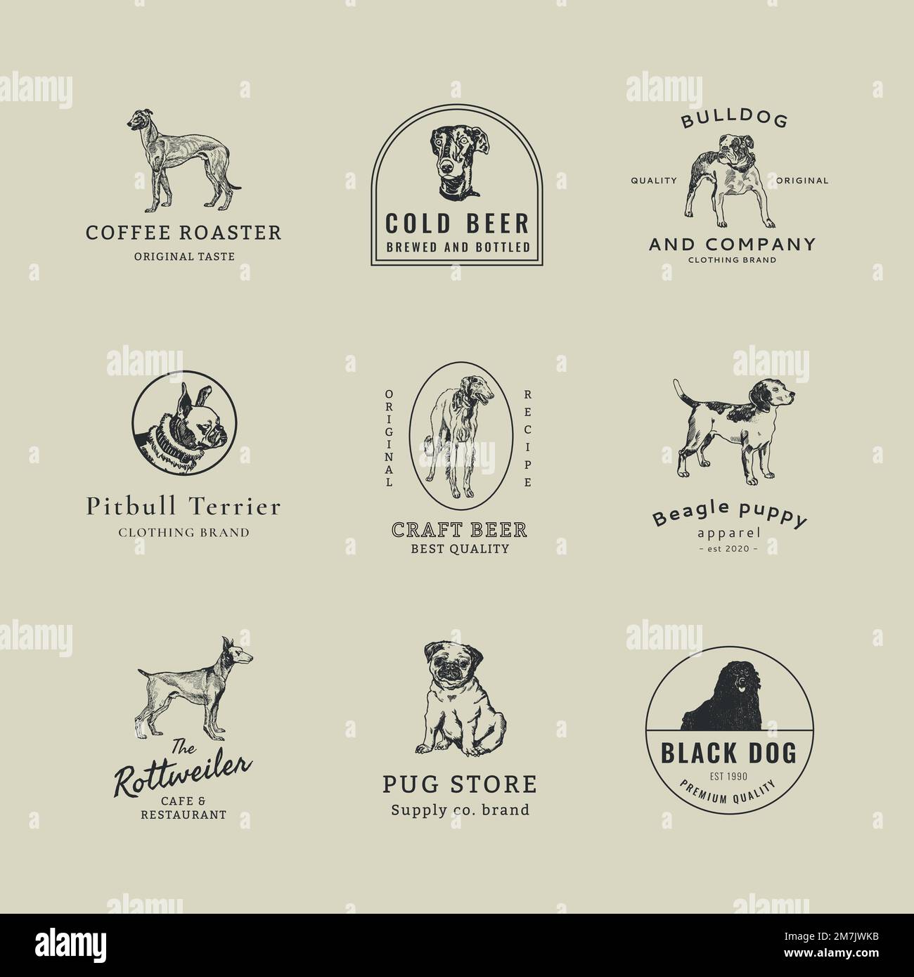 Jung dog Stock Vector Images - Alamy