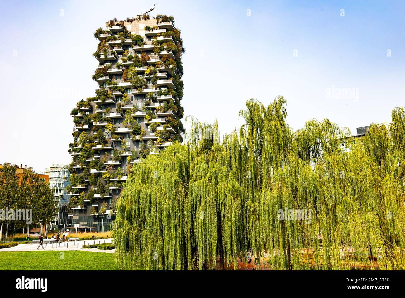 Bosco Verticale, Vertical Forest building, Milan, Italy, lush greenery ...