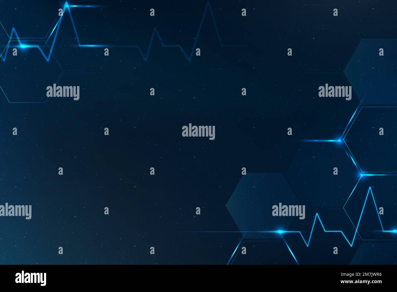 Medical technology science background vector in blue with blank space ...