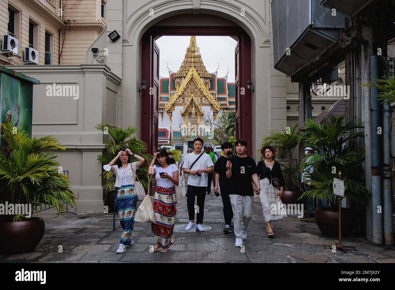 Bangkok, Thailand. 10th Jan, 2023. Tourists seen walking through The ...