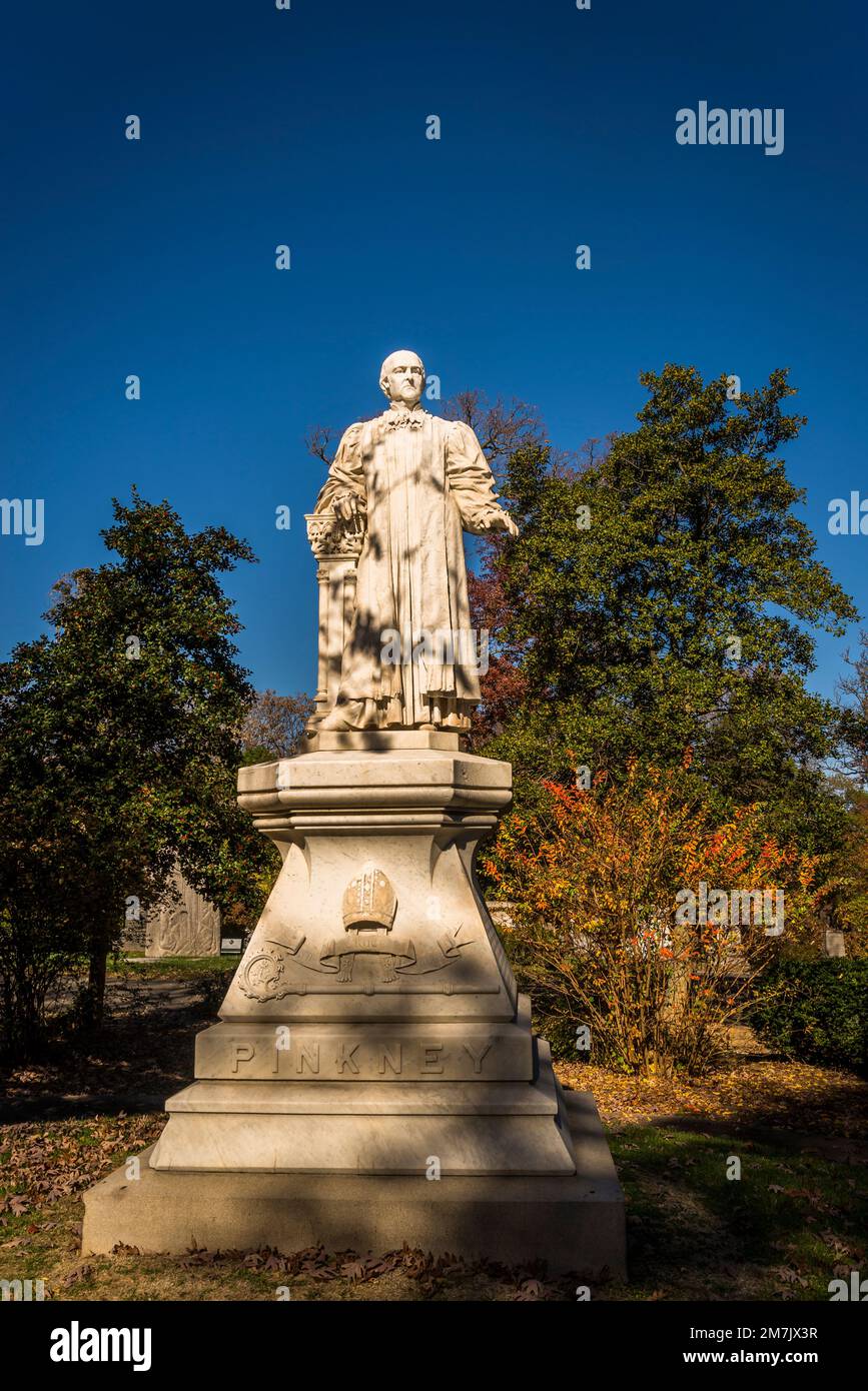 Pinkney statue, Oak Hill Cemetery, a historic cemetery in Georgetown, a ...