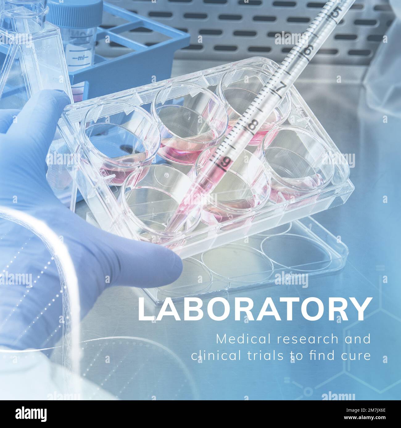 Medical research laboratory template vector science technology social ...