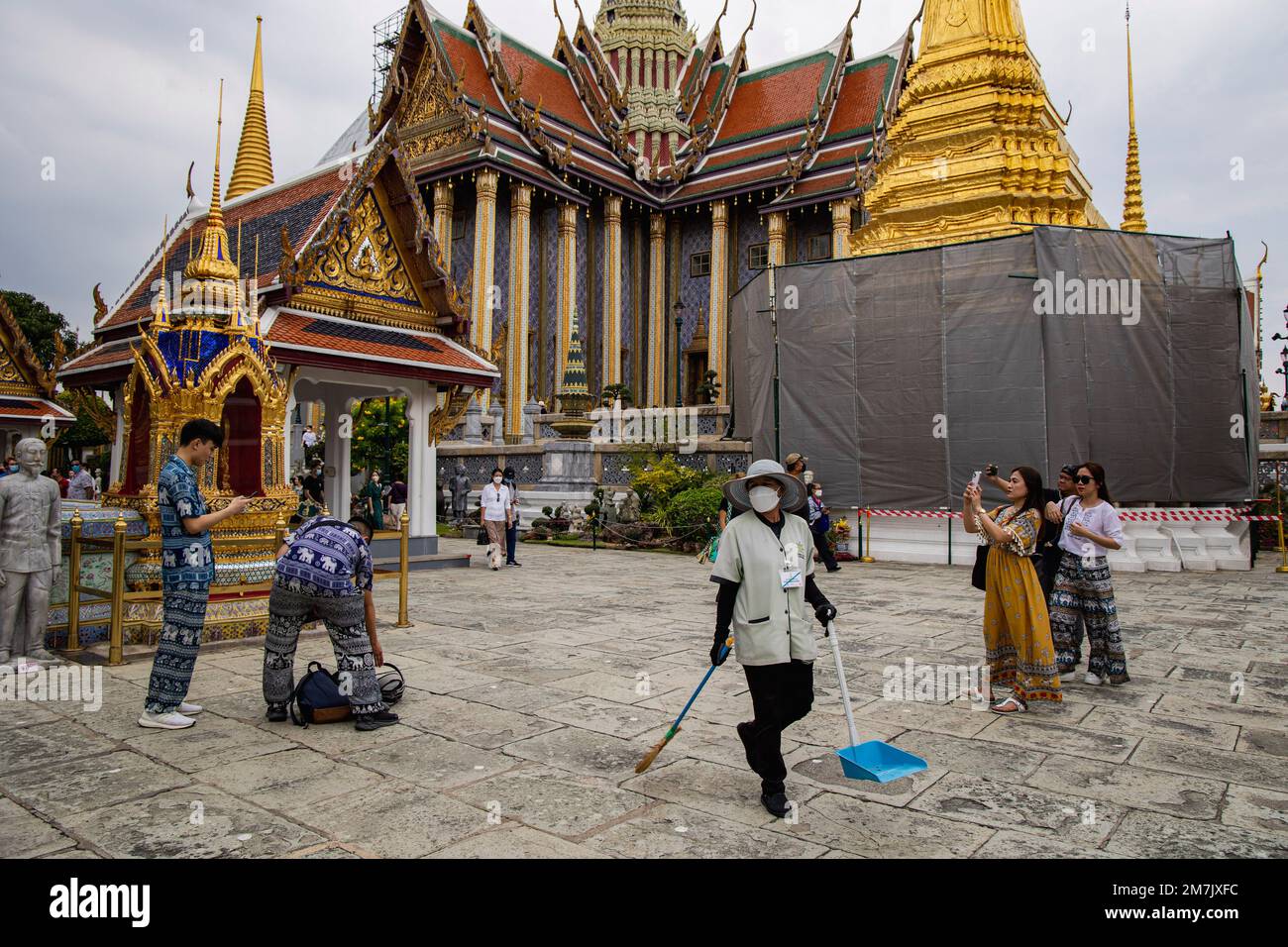 Tourists seen around The Grand Palace courtyard in Bangkok. The Grand ...
